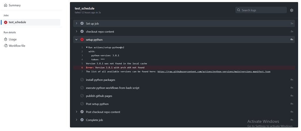 Unable to run workflow in github action - Hopsworks Community